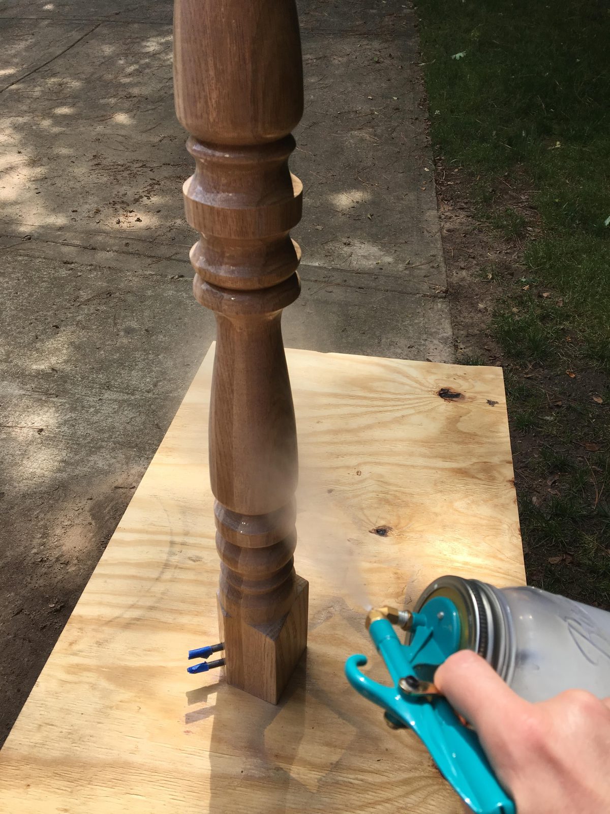 The Project Lady - How to Build a Farmhouse Table (Post #6 – Spraying a ...