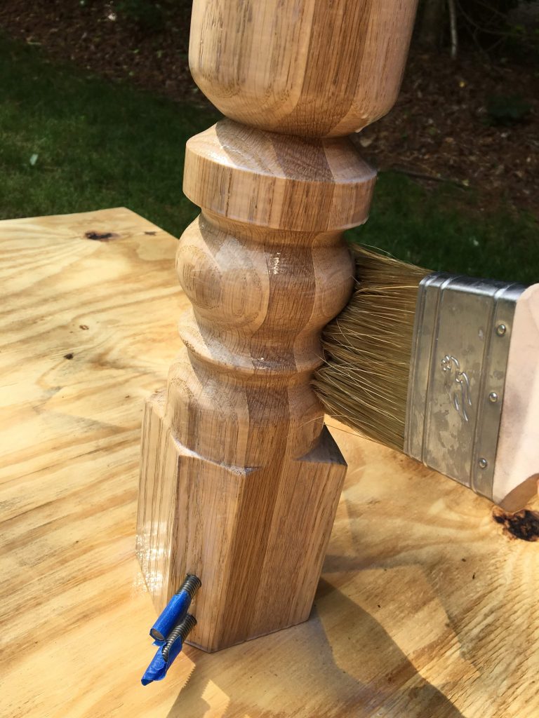 The Project Lady - How to Build a Farmhouse Table (Post #6 – Spraying a ...